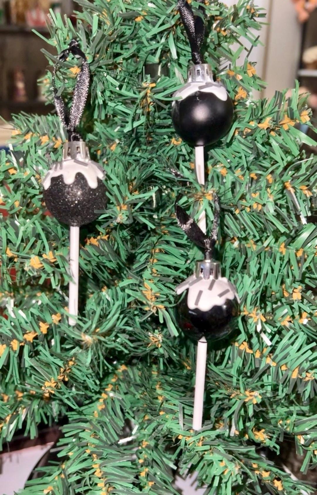 Mini Gothmas Cake Pop Ornaments - Set of 3 - Creepmas Gothic Decor ...