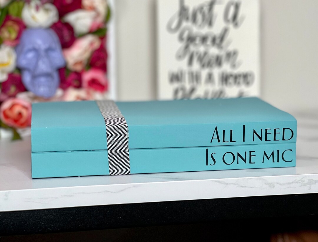 Book Stack One Mic NAS Microphone Music Hip Hop Inspired Decoration - Etsy