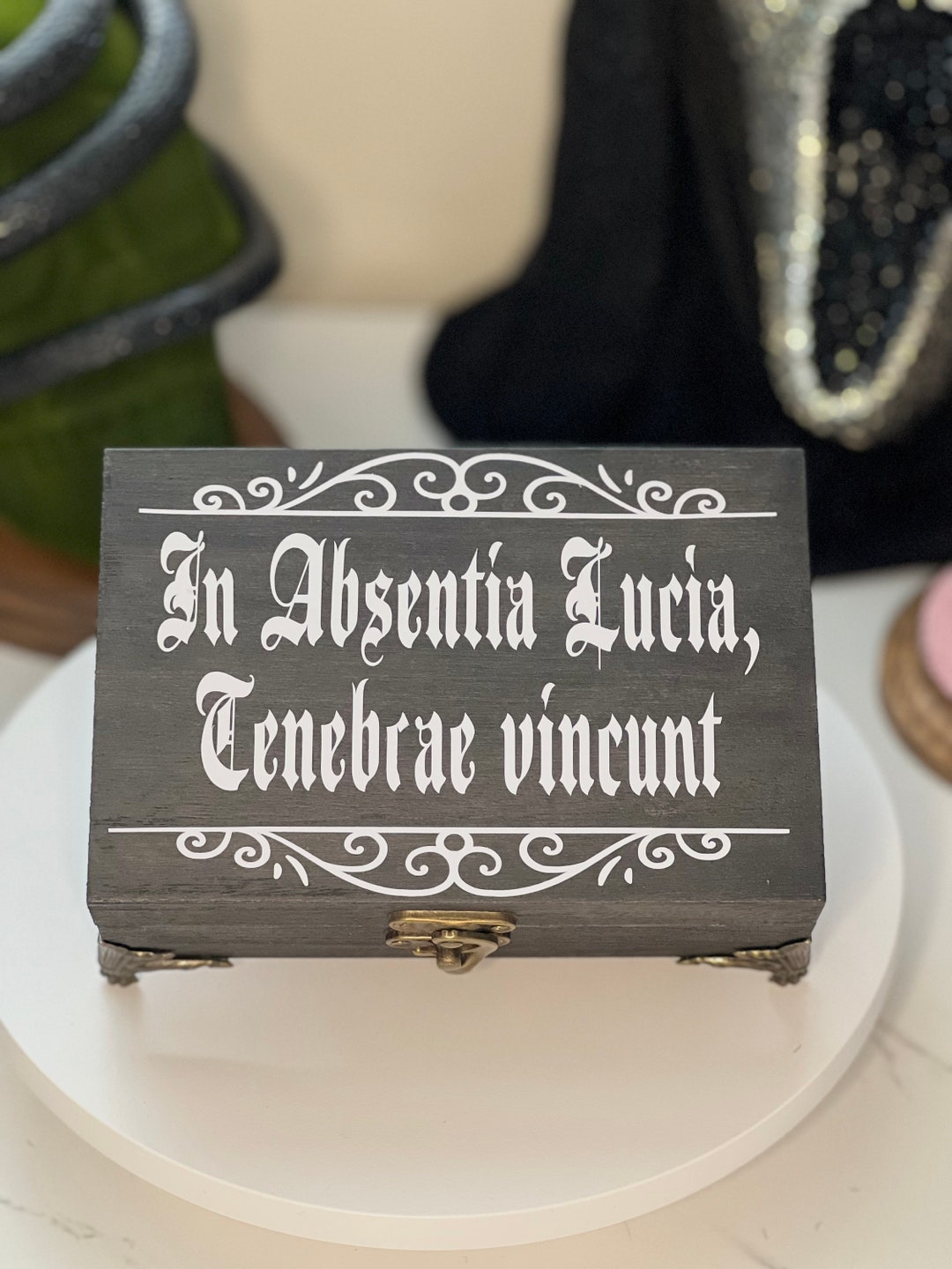 Gothic Trinket Box Latin Goth Gift Jewelry Box - Etsy