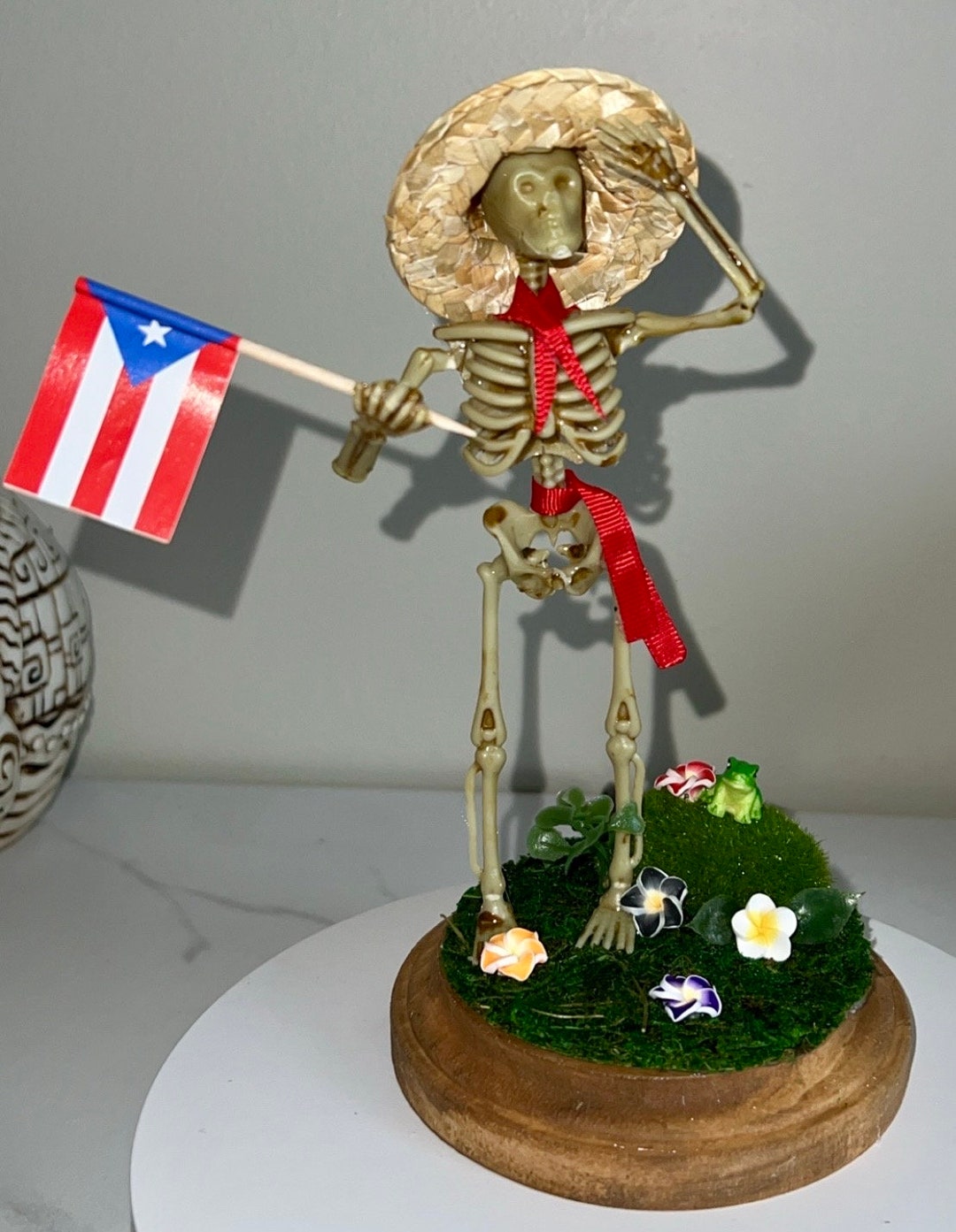 Puerto Rican Skeleton Couple Gothic Romance Skull Decoration Goth Taino ...