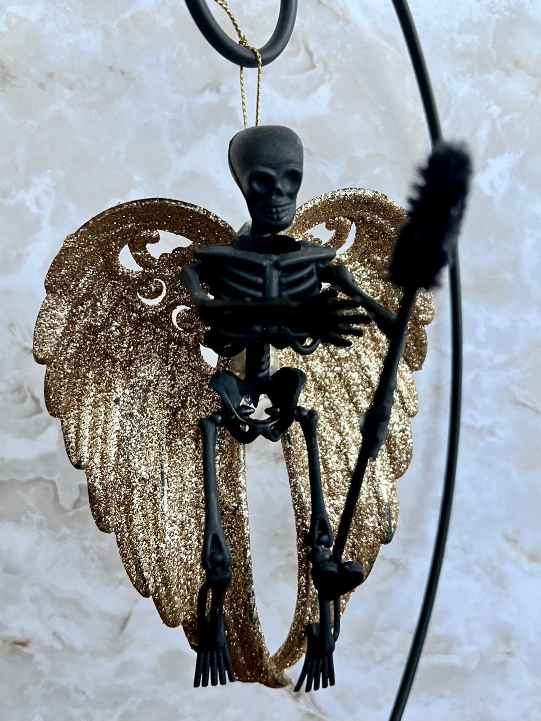 Skeleton Angel Gothic Fairy Dead Cupid Angel Wings Goth Home Decor ...