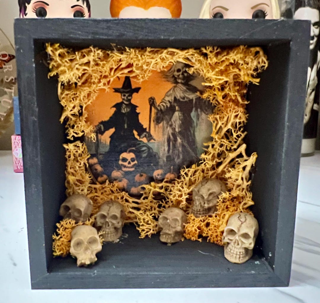 Spooky Halloween Shadow Box Fall Decoration Home Decor Display - Etsy