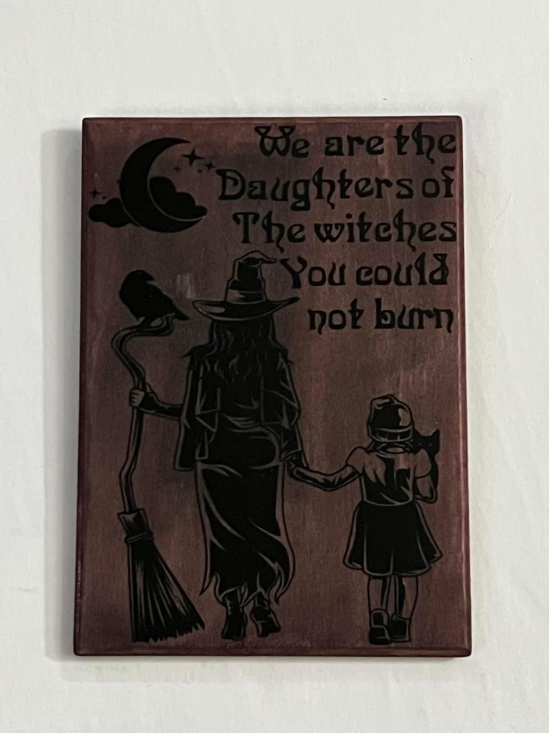 Witch Bruja Mother’s Day Gift Wood Plaque Daughter Goth Gothic Skull ...