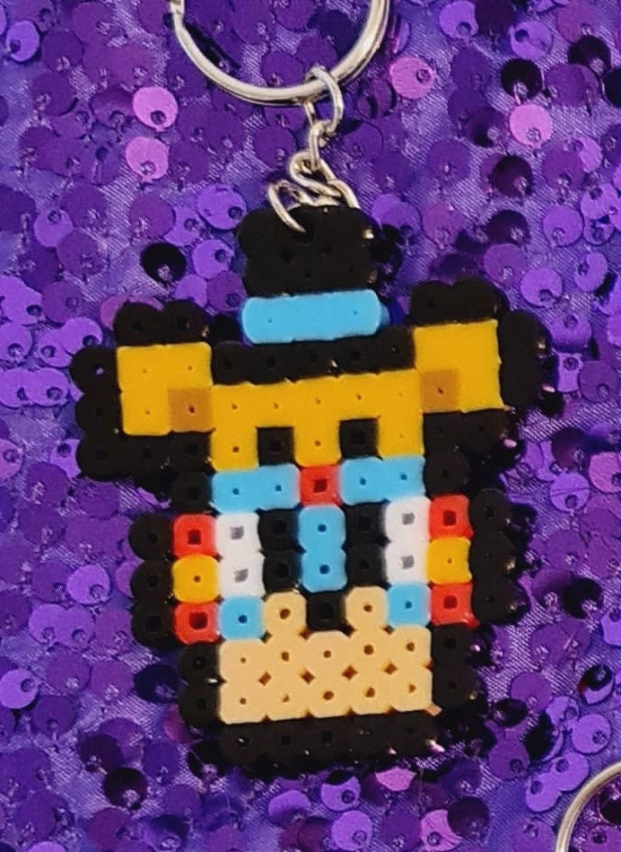 Five Nights at Freddy's Security Breach Keyrings Perler Bead Keychains ...