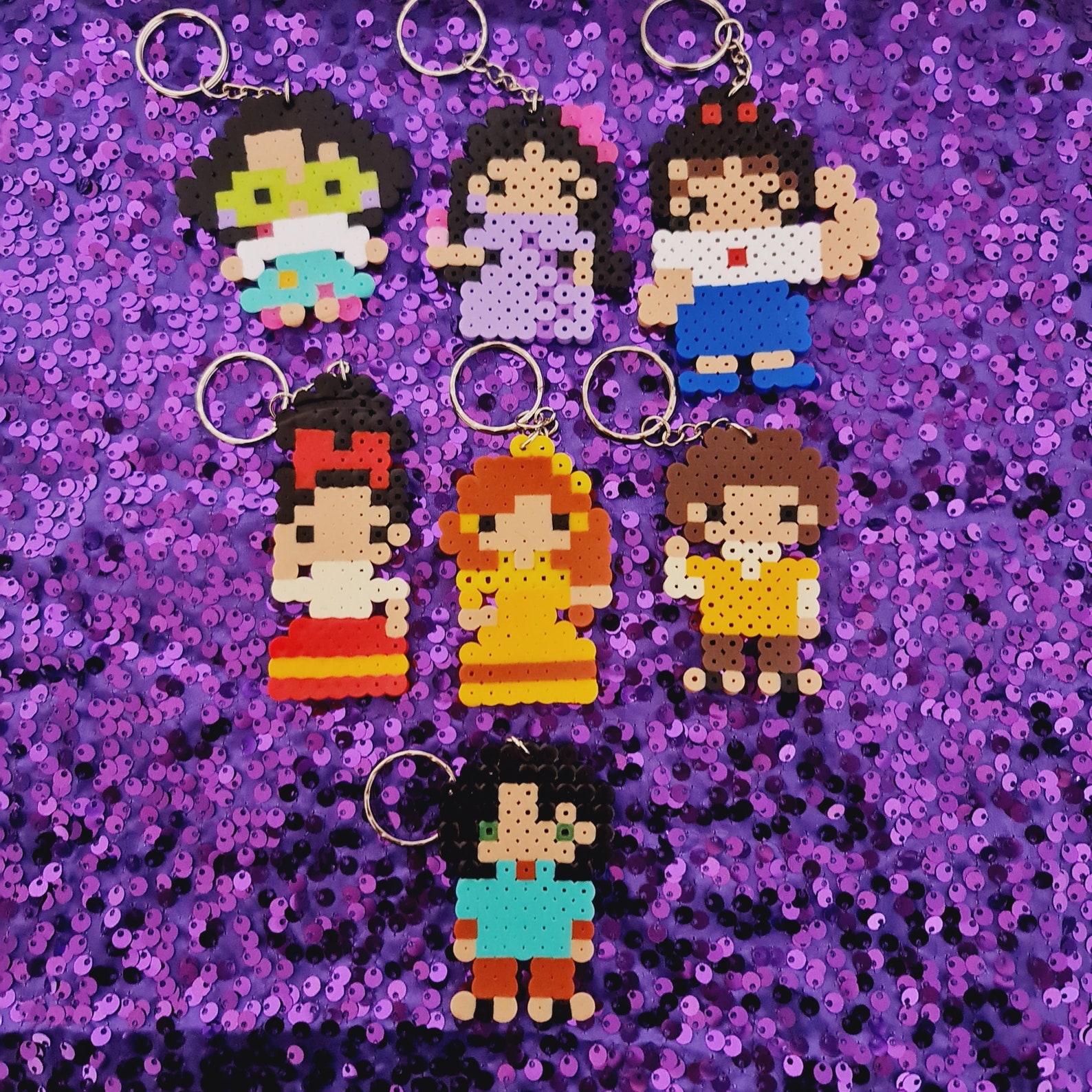 Encanto Keyrings | | Perler Bead Keychains - Etsy