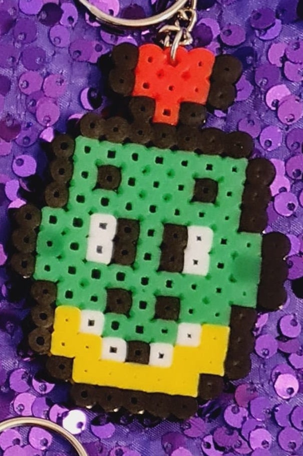 Five Nights at Freddy's Security Breach Keyrings Perler Bead Keychains ...