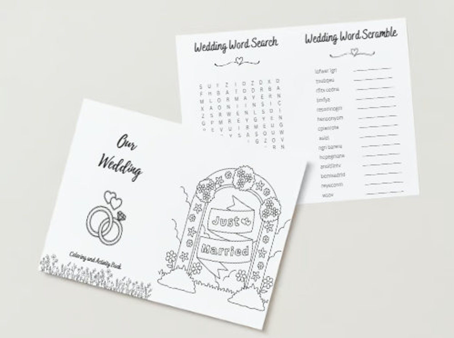 Children Wedding Activity Book Bundle for Kid Wedding Coloring Book ...