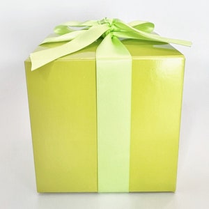 5 Boxes - Glossy Lime Green Gift Box 4x4x4 Inch for Gift Gifting ...