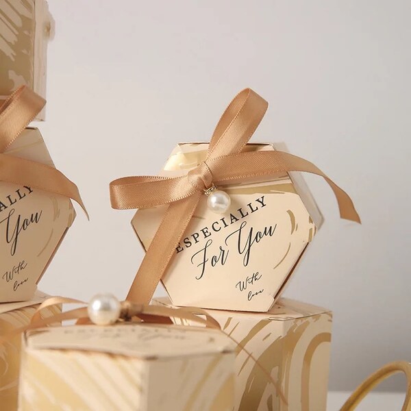 Gold Favor Box - Etsy