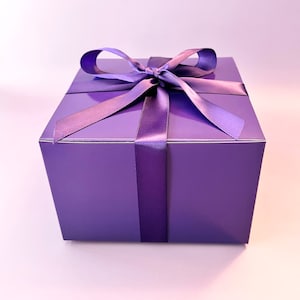 Purple Gift Box 6x6x4 Inch for Gift Gifting, Wedding, Birthdays, Baby ...