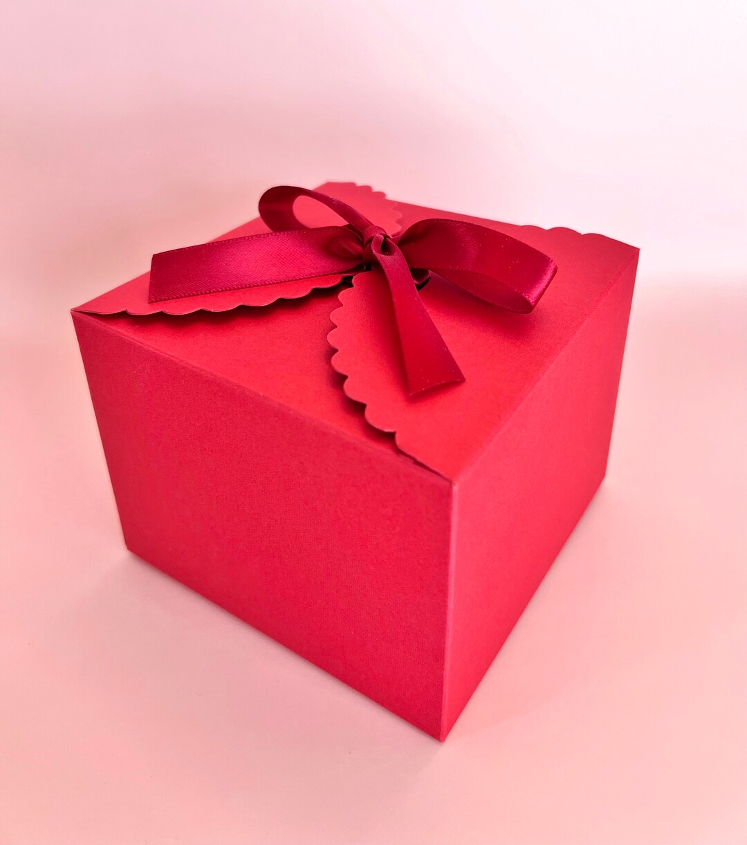 20 Boxes - Red Party Favor Box With Satin Ribbon 4.7”x4.7”x3.5”inch for ...