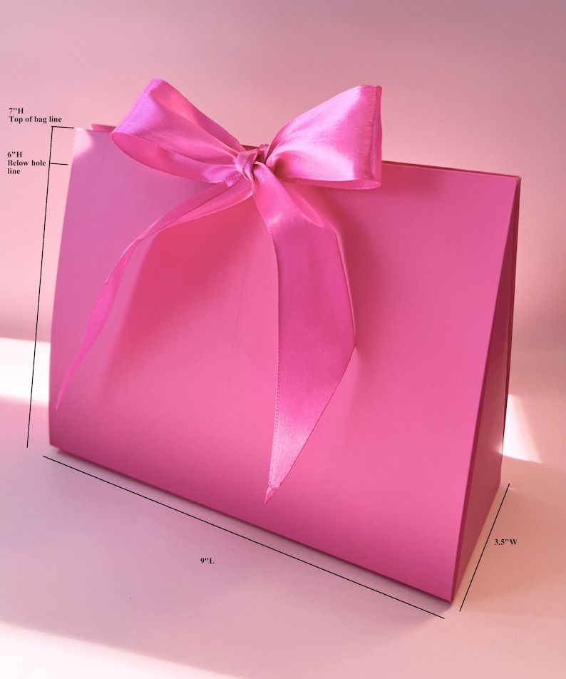 Elegant 9x7x3.5 Inch Hot Pink Gift Box With 1.5 Wide - Etsy