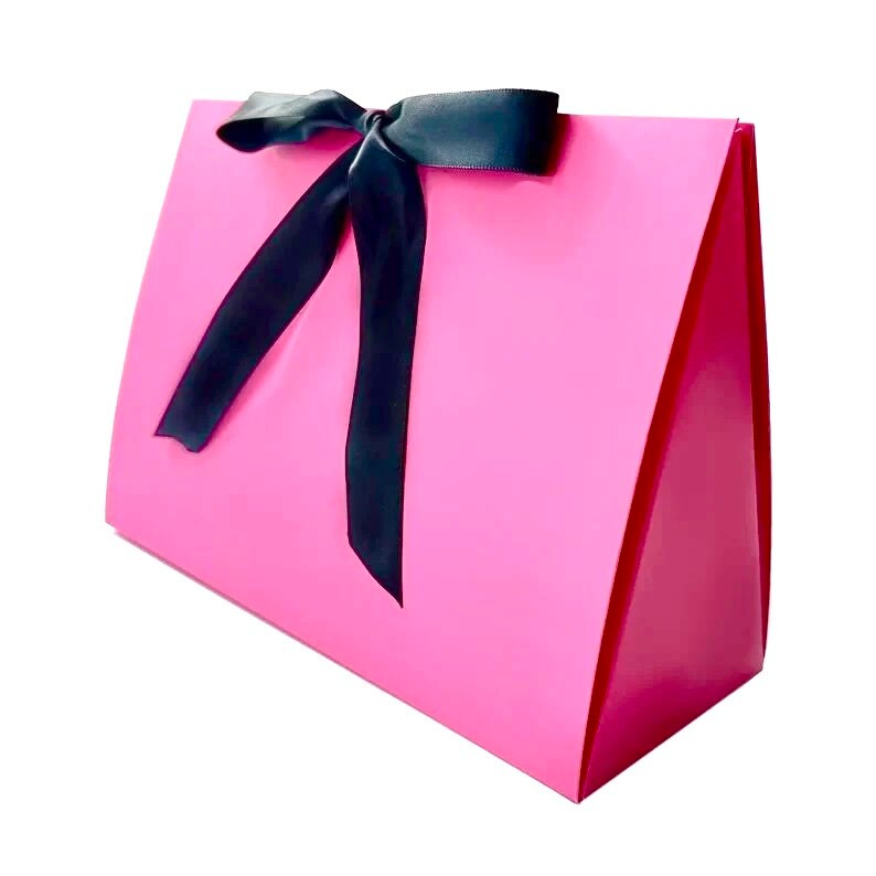 Elegant 9x7x3.5 Inch Hot Pink Gift Box With Pink or Black - Etsy