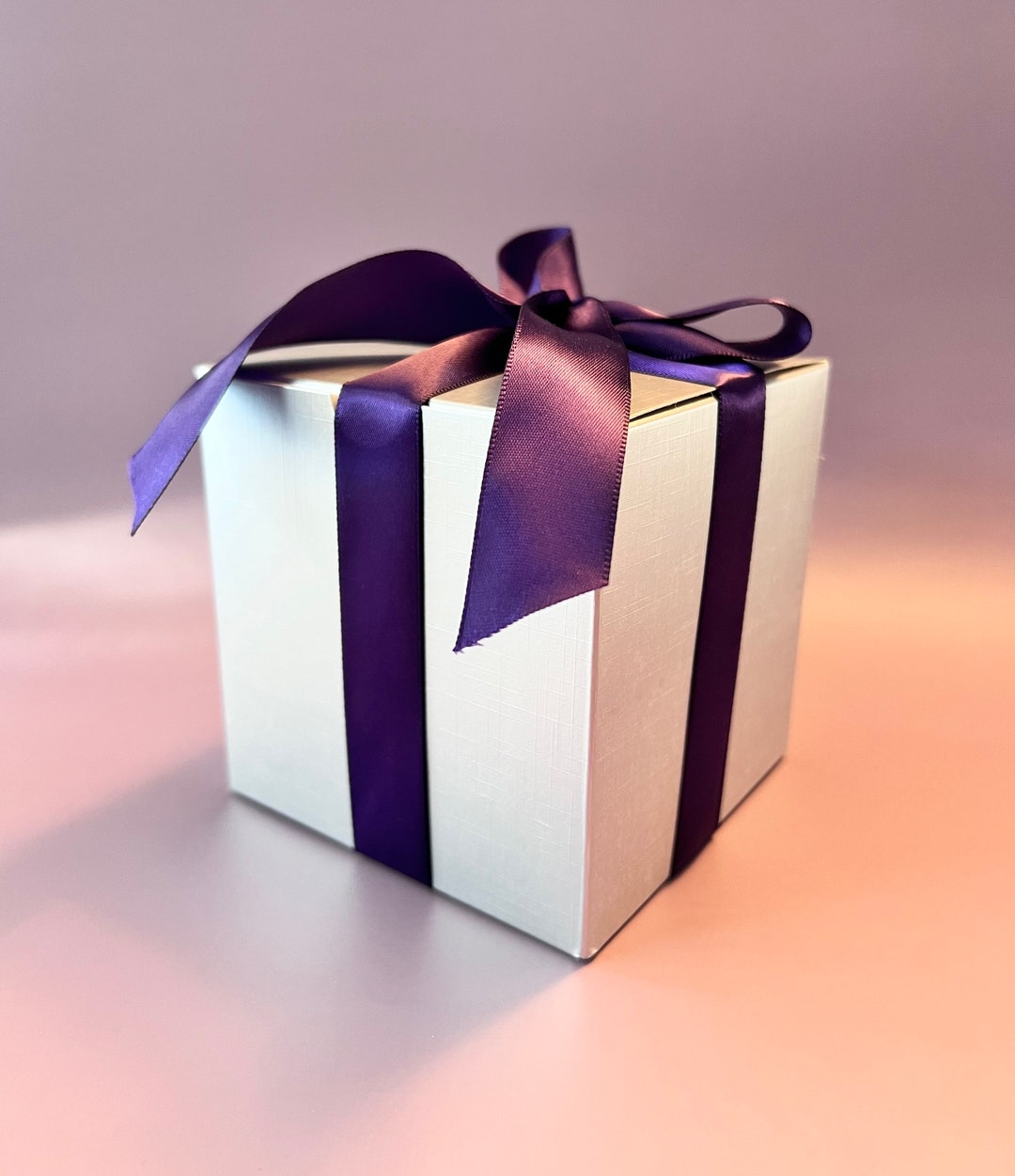 5 Boxes Silver Metallic Texture Gift Box 4x4x4 Inch for Gift Gifting ...