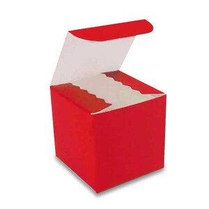 5 Boxes Red Gift Box With Ribbon in 4x4x4 Inch for Gift - Etsy