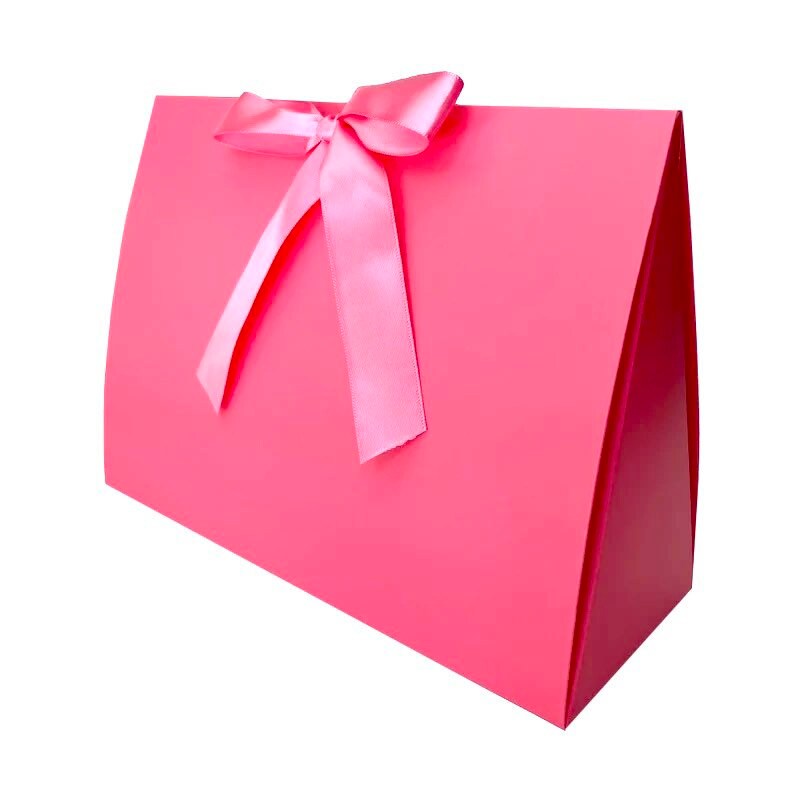 Elegant 9x7x3.5 Inch Hot Pink Gift Box With Pink or Black - Etsy