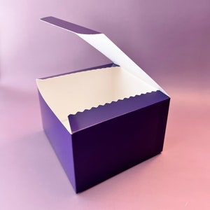Purple Gift Box 6x6x4 Inch for Gift Gifting, Wedding, Birthdays, Baby ...
