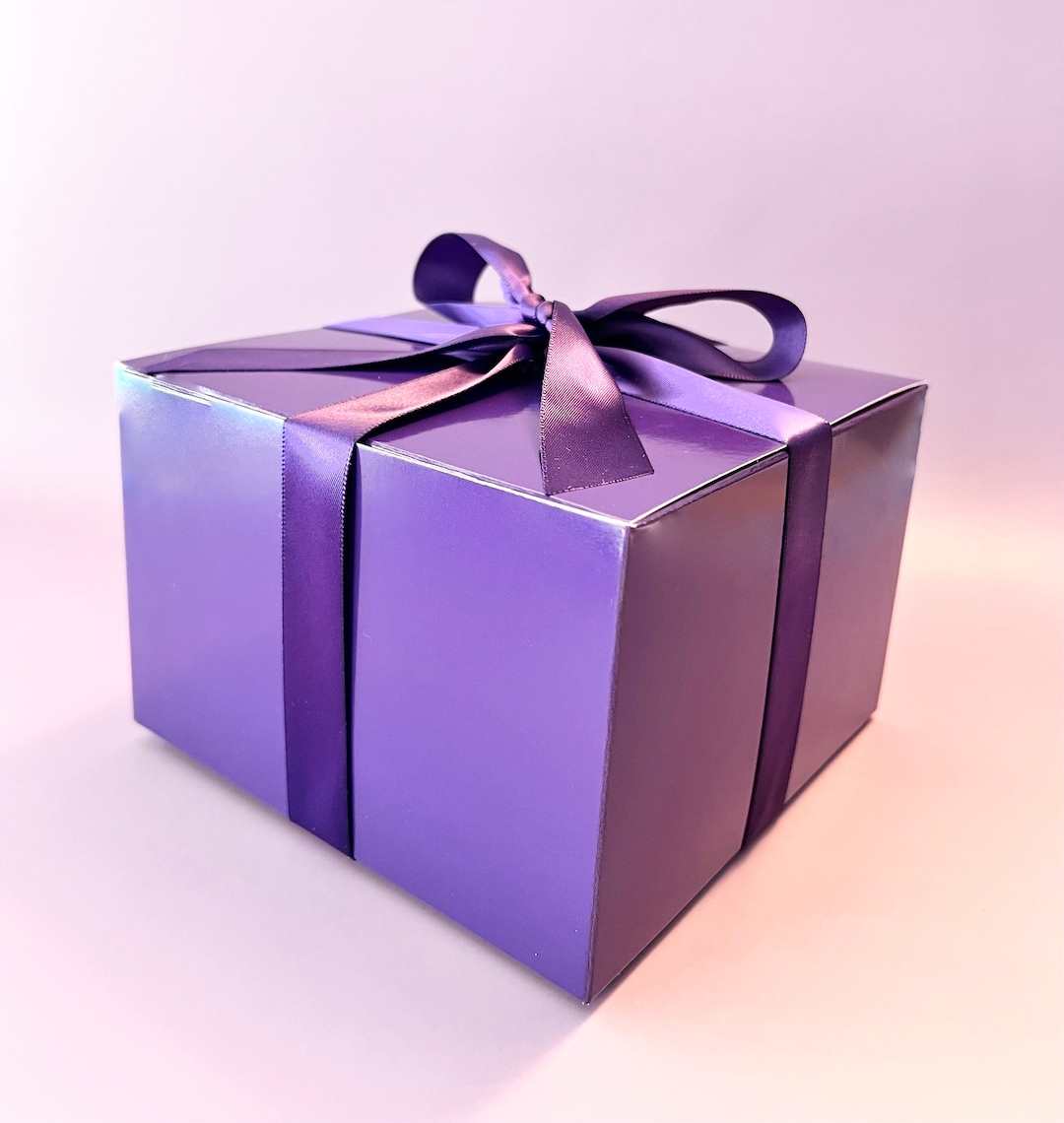 Purple Gift Box 6x6x4 Inch for Gift Gifting, Wedding, Birthdays, Baby ...