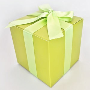 5 Boxes - Glossy Lime Green Gift Box 4x4x4 Inch for Gift Gifting ...
