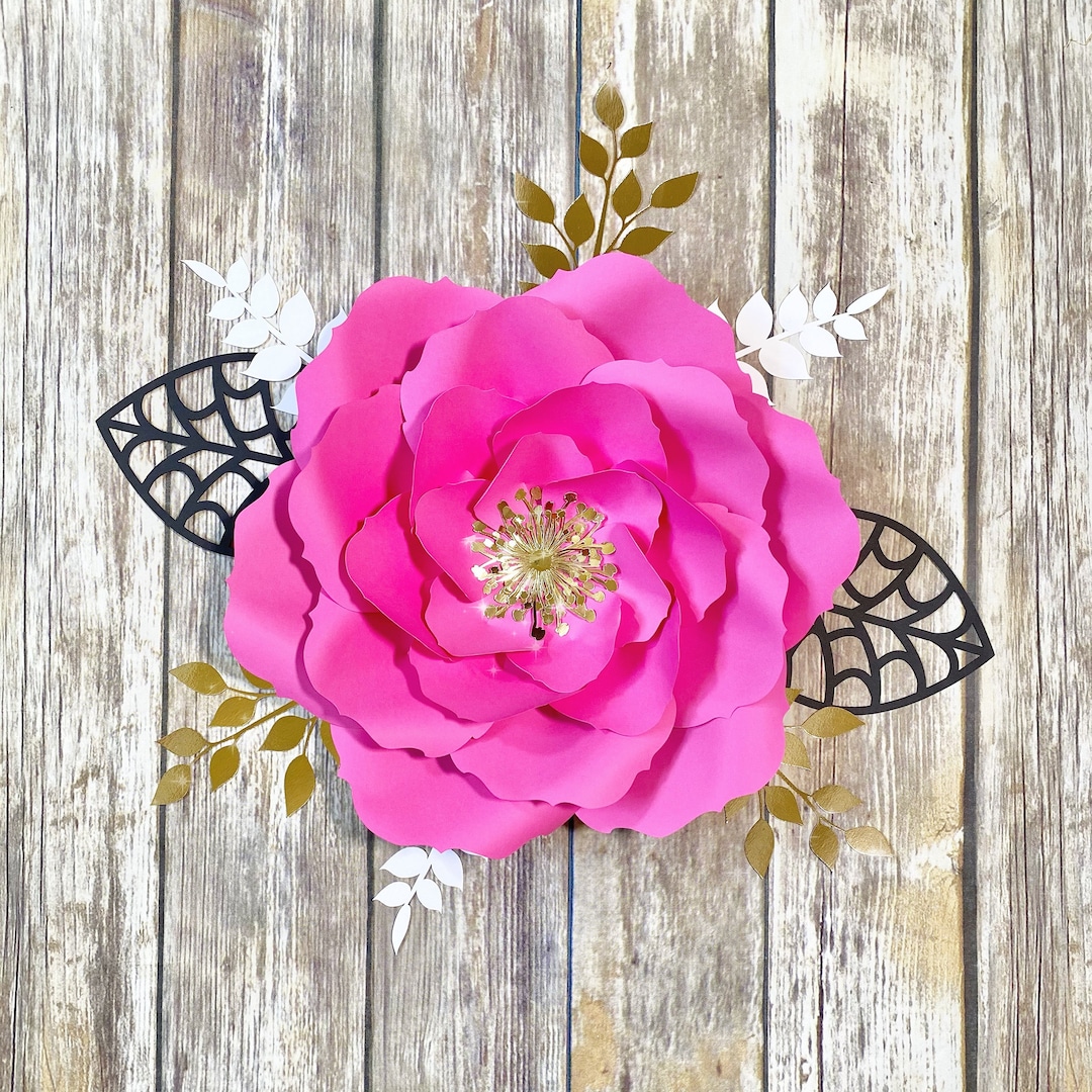 3D Flower SVG Flower Cut Files Paper Flower Template DIY - Etsy