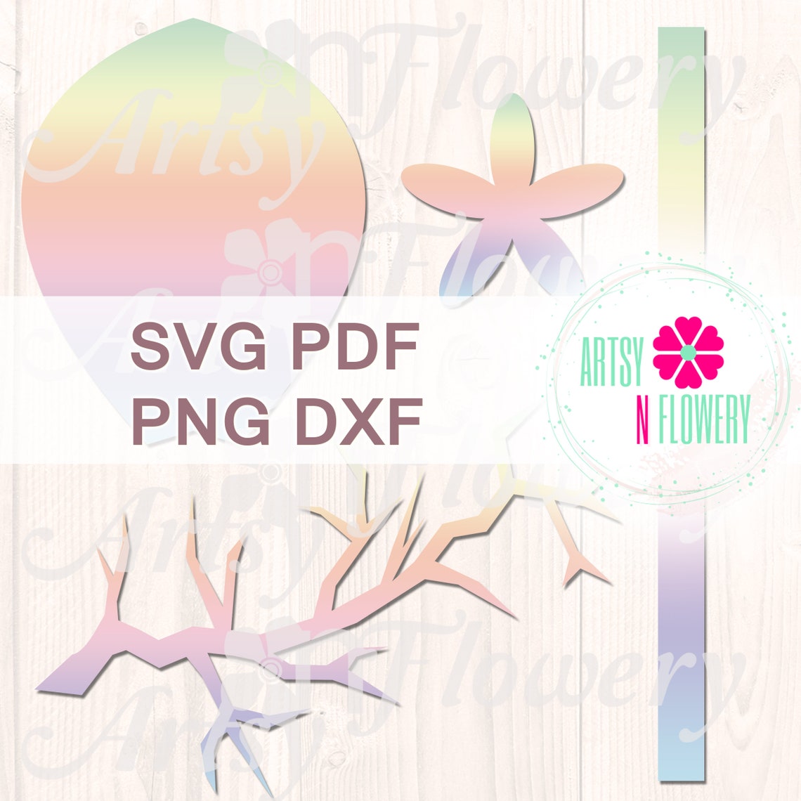 Cherry Blossom in SVG and PDF Diy Paper Flower Template for - Etsy