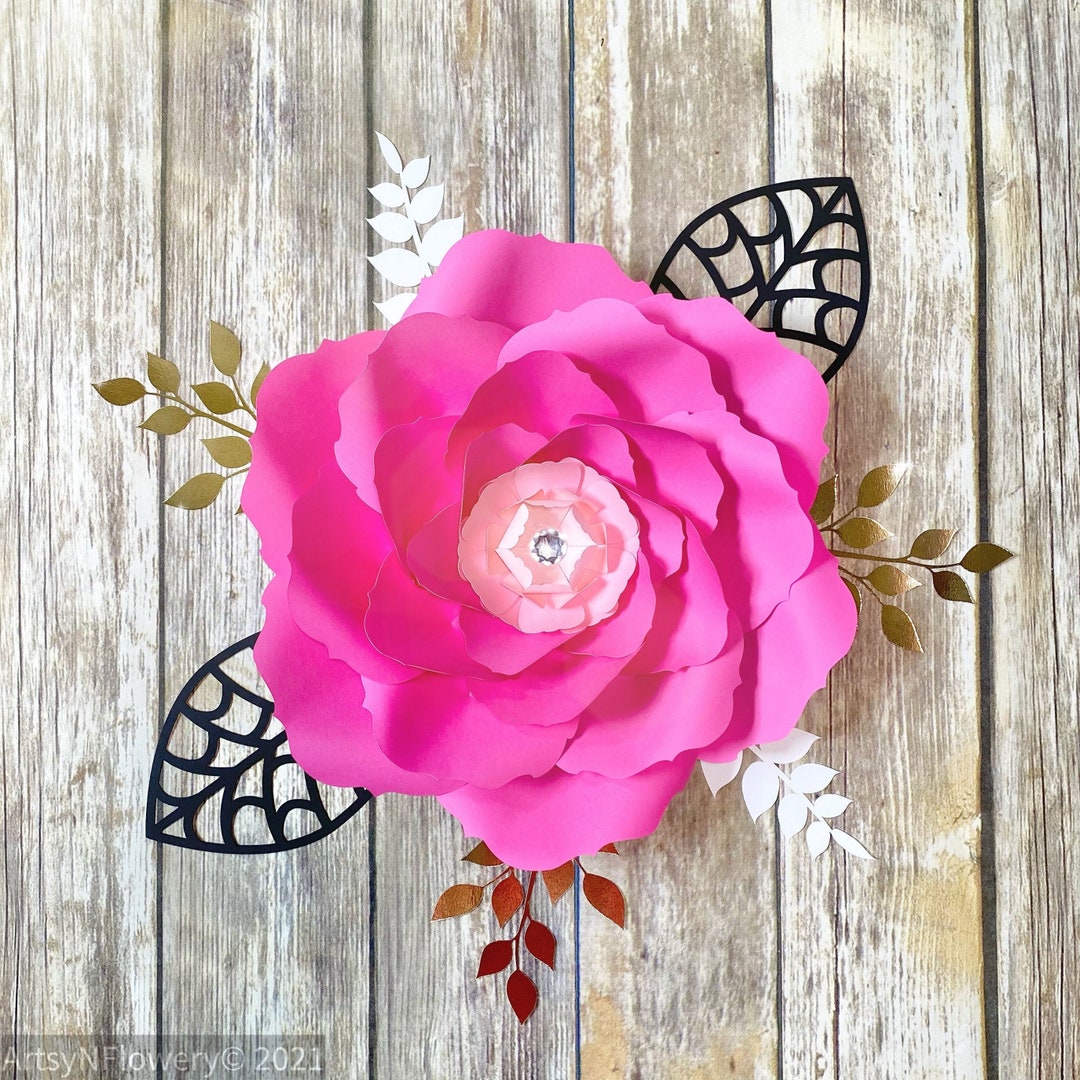 3D Flower SVG Flower Cut Files, Paper Flower Template, DIY Paper ...