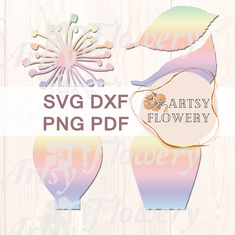 Paper Flower SVG Cricut Flower Design PDF Flower Petal Svg | Etsy