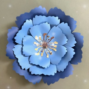 SVG Paper Flower Template, Svg Png Dxf Paper Flowers, Diy Backdrop ...