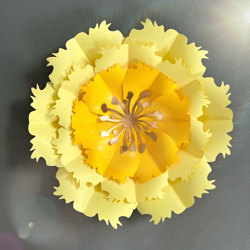 Paper Flower SVG Template, DIY Wedding Backdrop, Anf Petal N14 (PDF ...