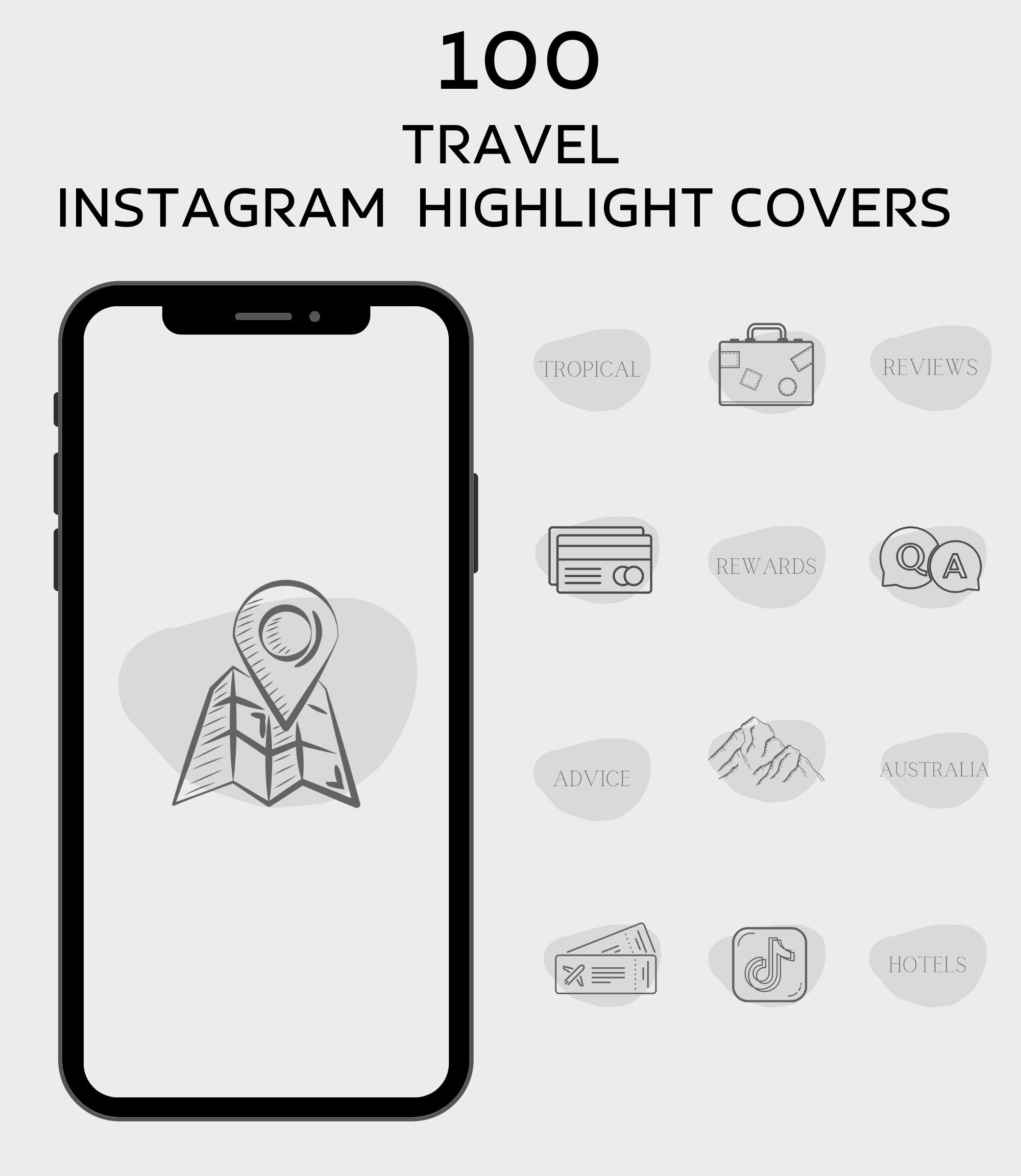 Travel Instagram Story Highlight Icons, IG Icons, Instagram Stories ...