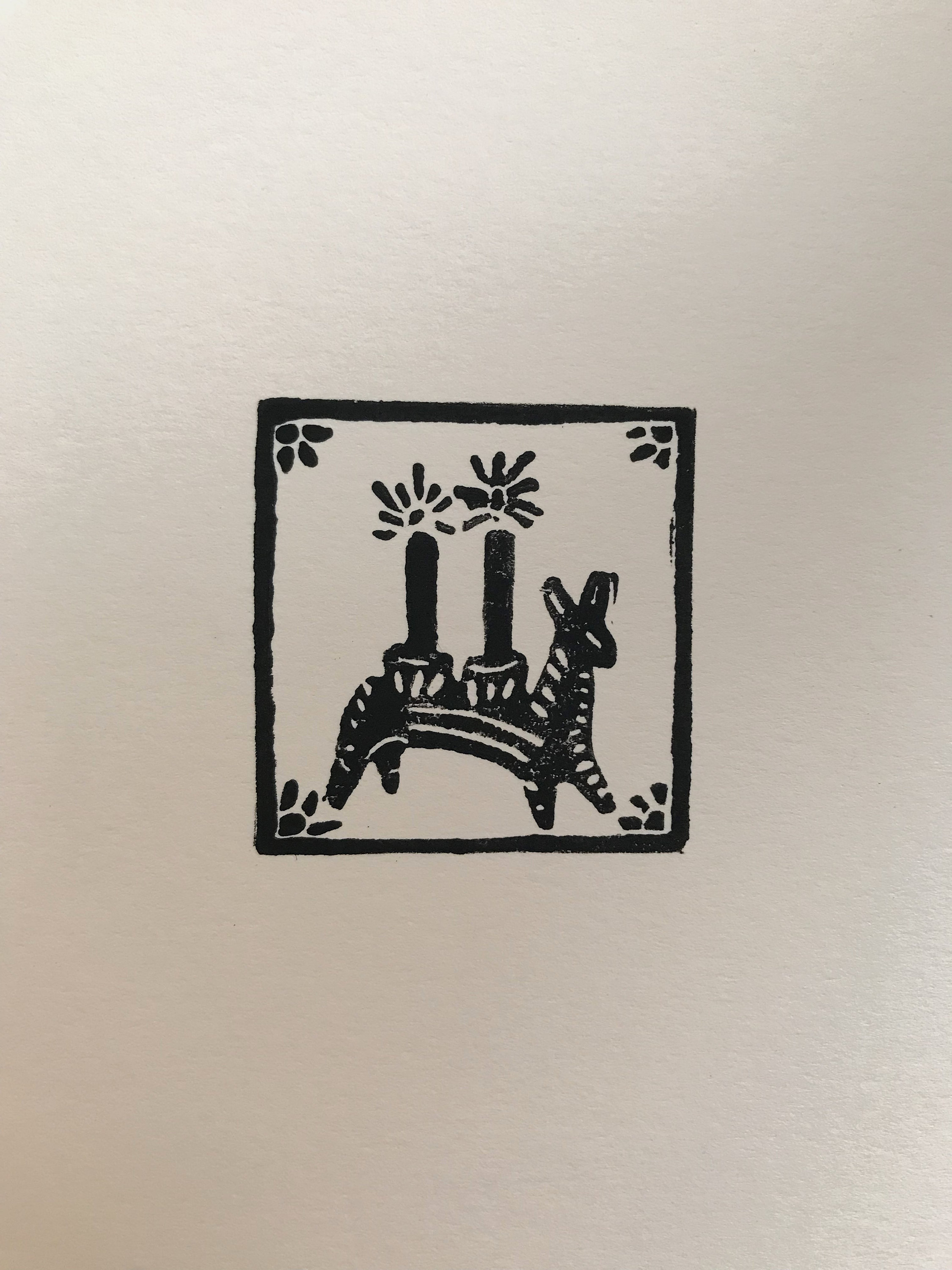 Dog Lino Print, Original Handmade, Wall Art, Tiny Print 4x6 - Etsy