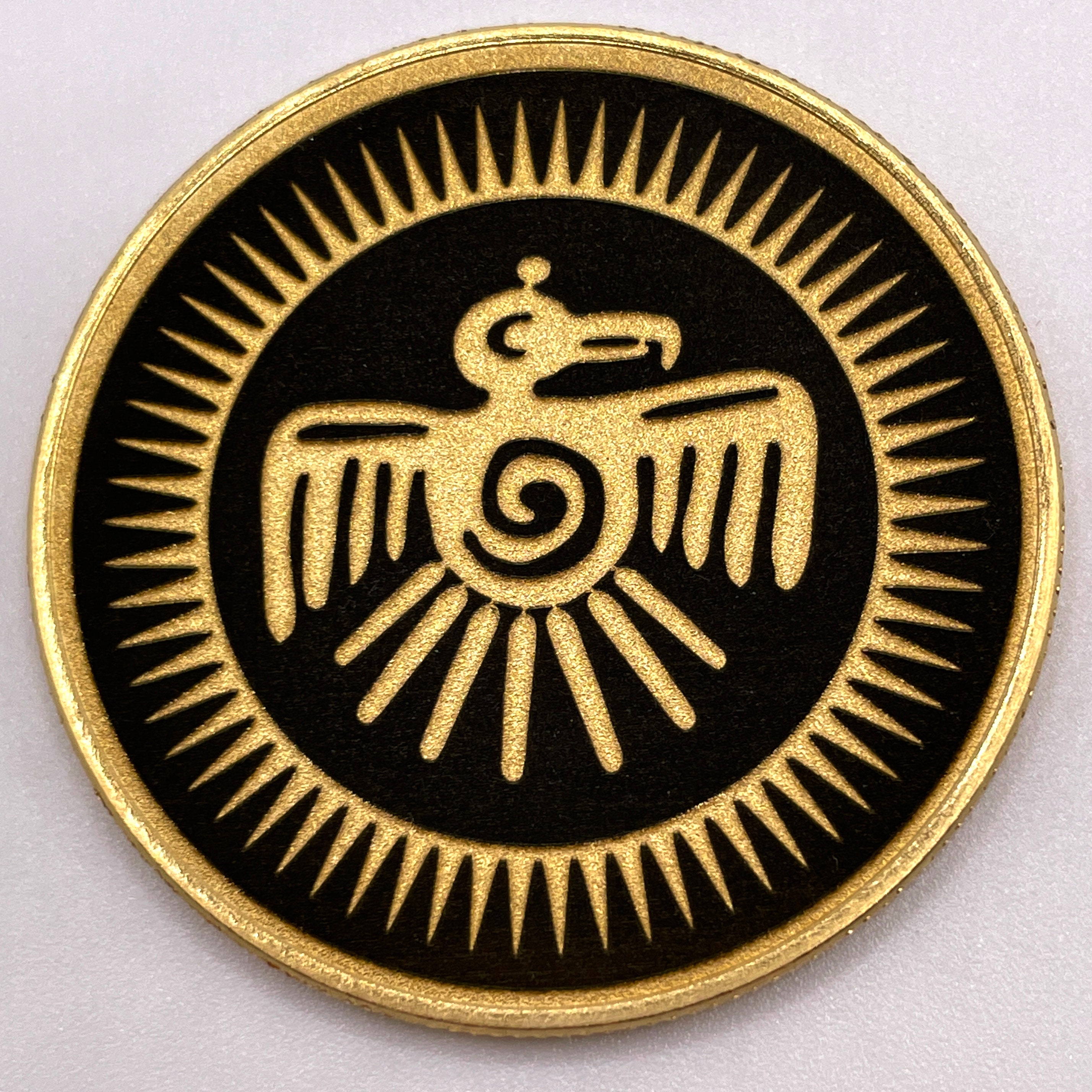 Mayan/aztec Themed Heads/tails Solid Brass Coin - Laser Engraved - Good ...