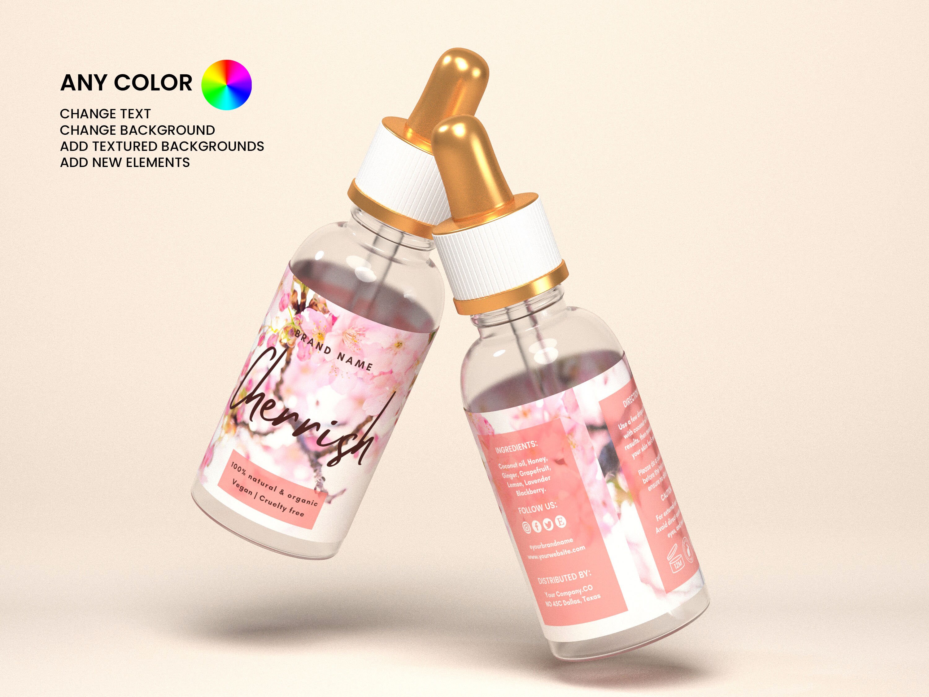 Printable Skin Care Product Label Template Personalisable - Etsy