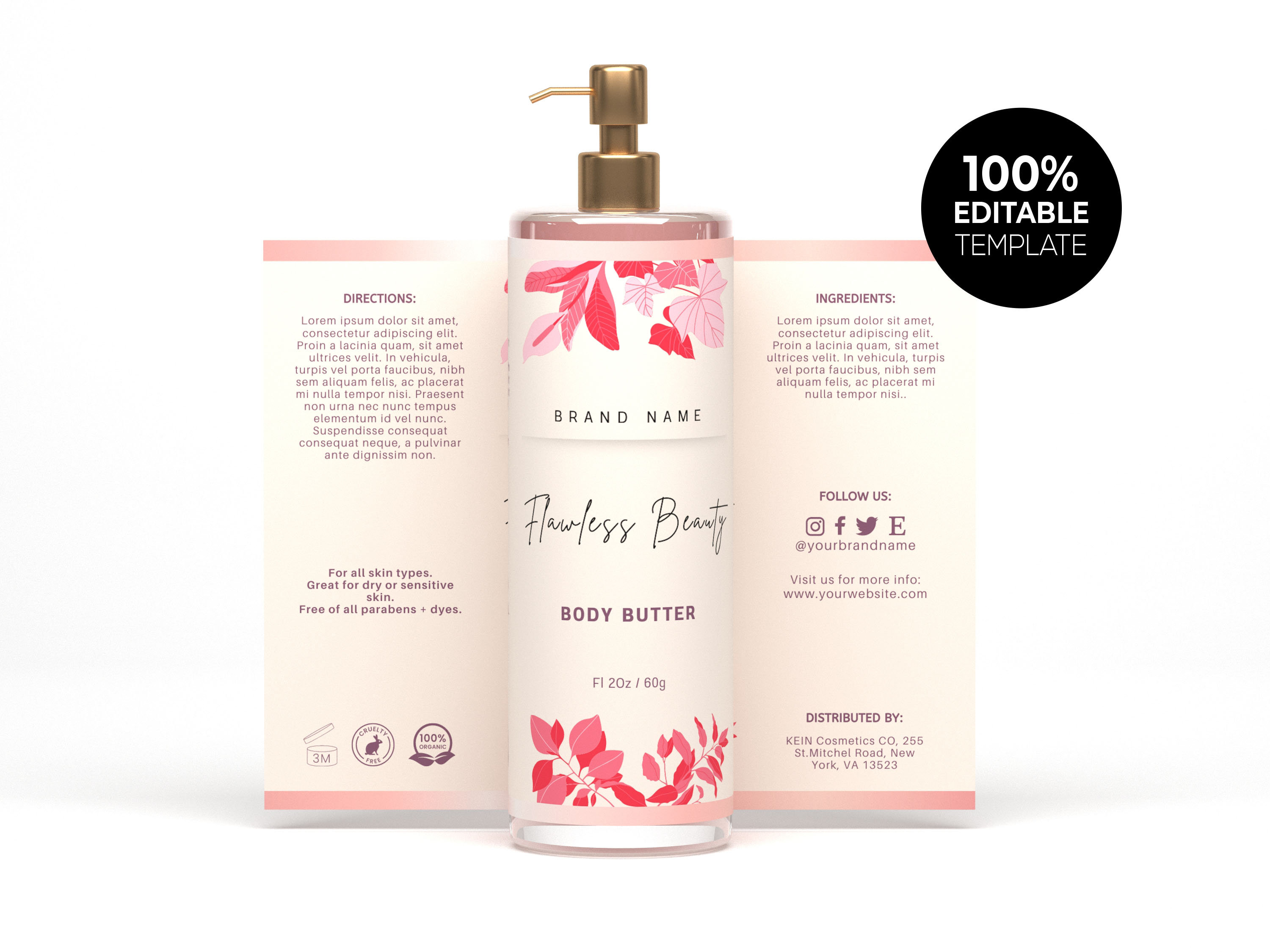 DIY Printable Skin Care Product Label Template Personalisable - Etsy