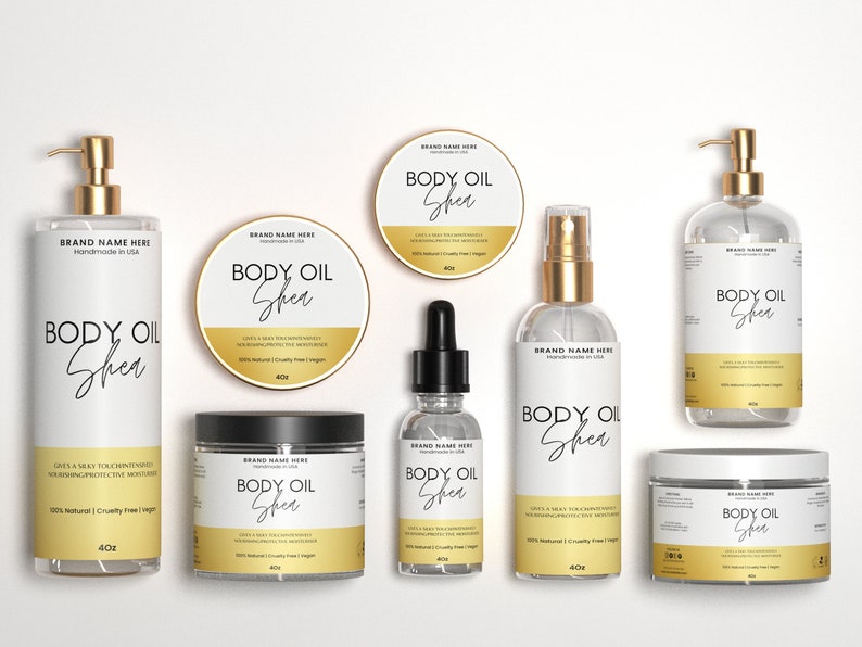 Editable Body Product Labels CANVA DIY Cosmetic Labels - Etsy