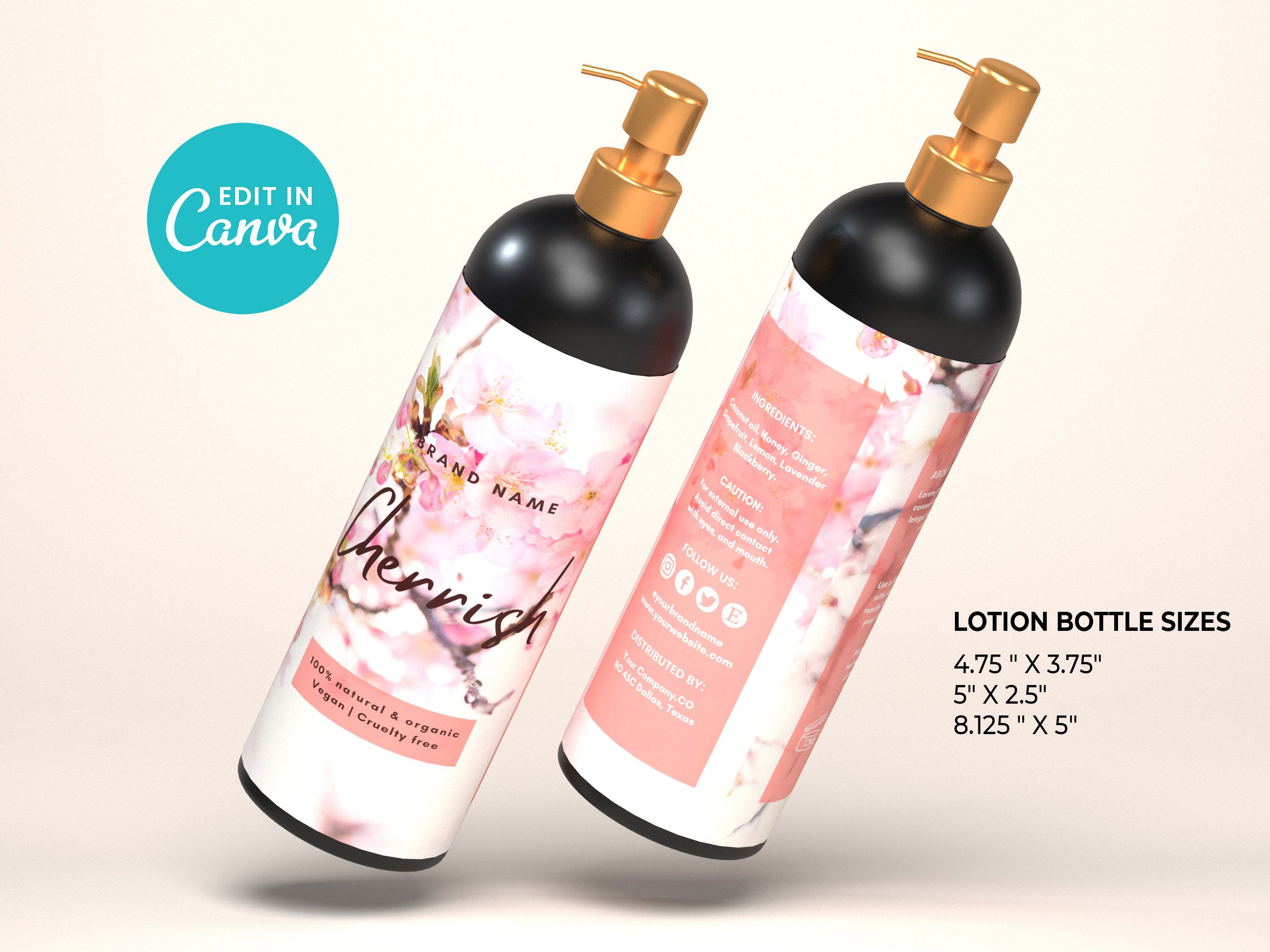 Printable Skin Care Product Label Template Personalisable - Etsy