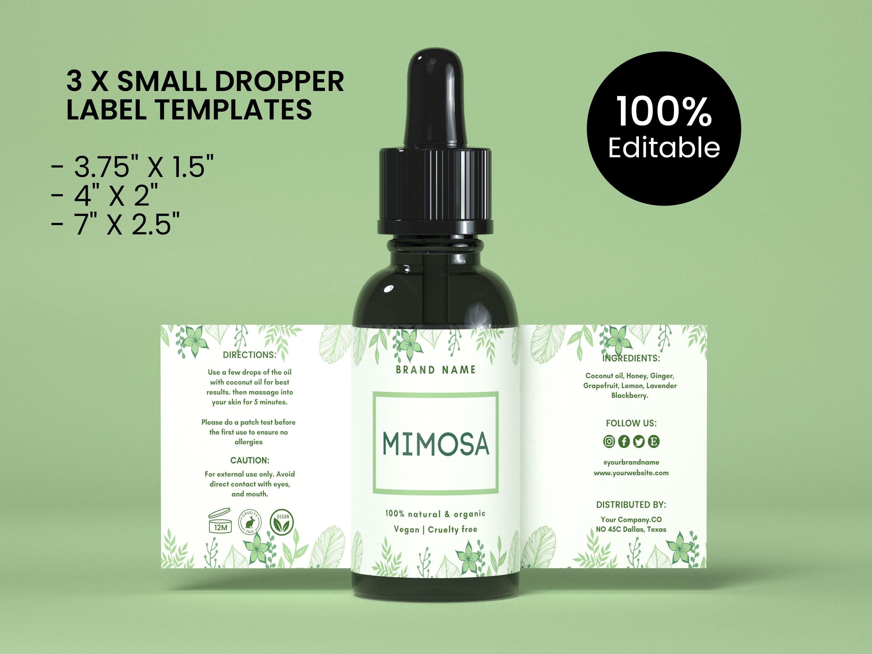 DIY Editable Skincare/cosmetic Label Collection Shampoo - Etsy