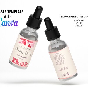 DIY Printable Skin Care Product Label Template, Personalisable Hair Oil ...