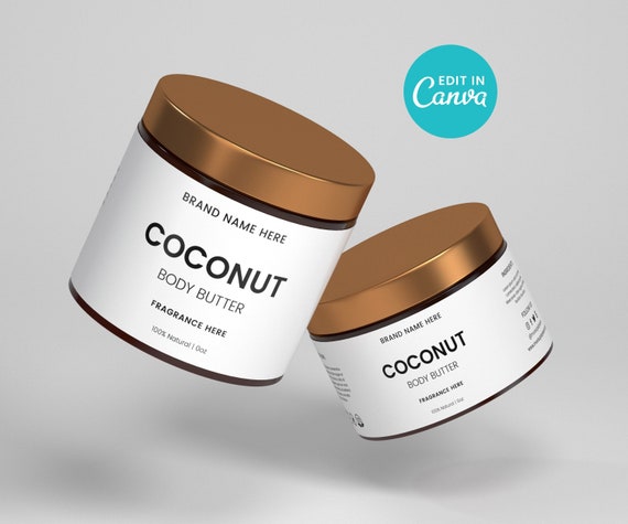 Modern Editable Body Product Label Body Butter Label Custom | Etsy