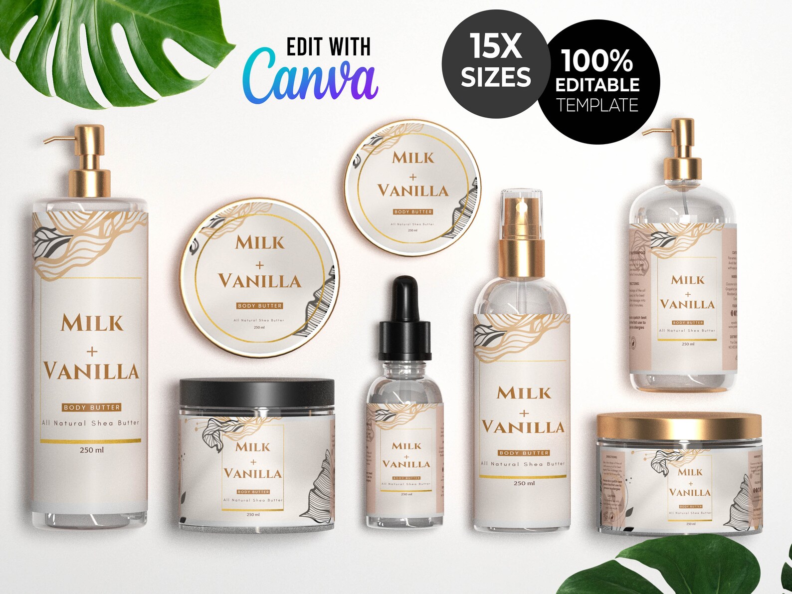 Printable Skin Care Product Label Template Personalize Hair - Etsy