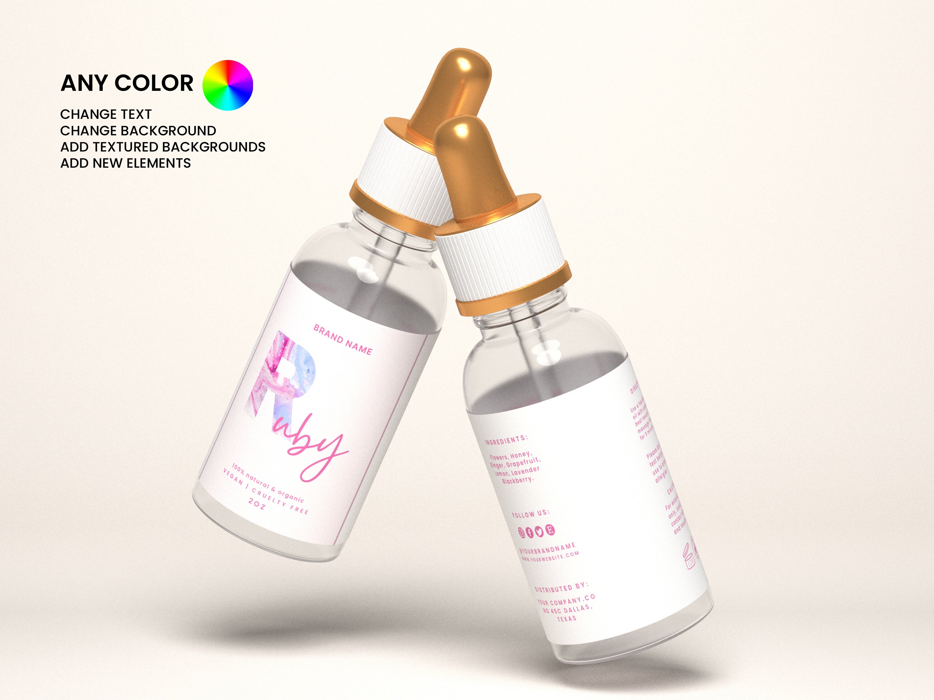 Printable Skin Care Product Label Template Personalisable - Etsy
