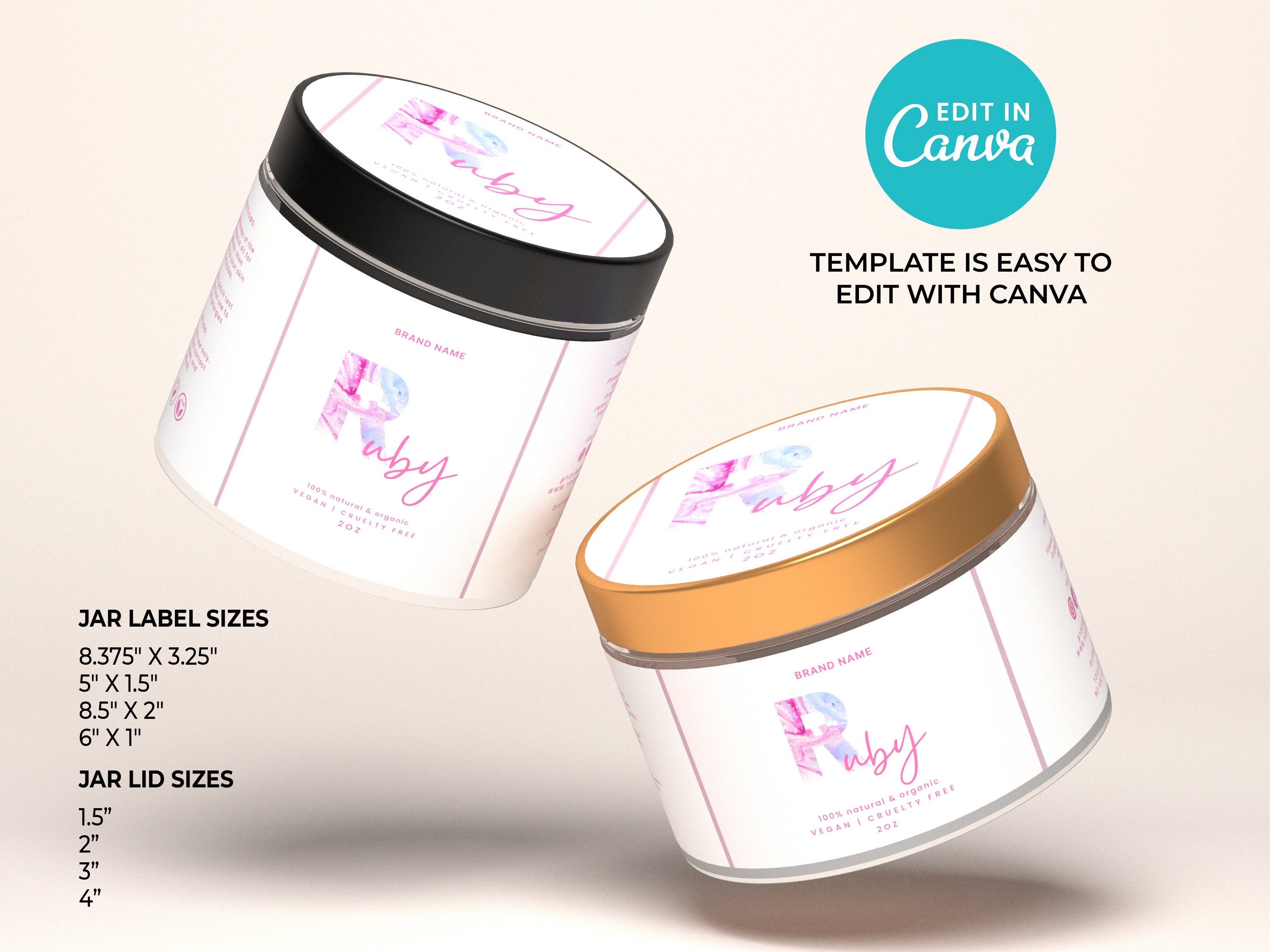 Printable Skin Care Product Label Template Personalisable - Etsy