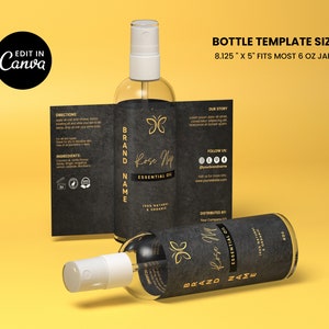 Editable Skincare/cosmetic Label Collection - Dropper Bottles ...