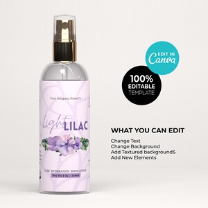 Editable Body Product Labels CANVA, DIY Cosmetic Labels, Editable Cosmetic Labels, Label ...