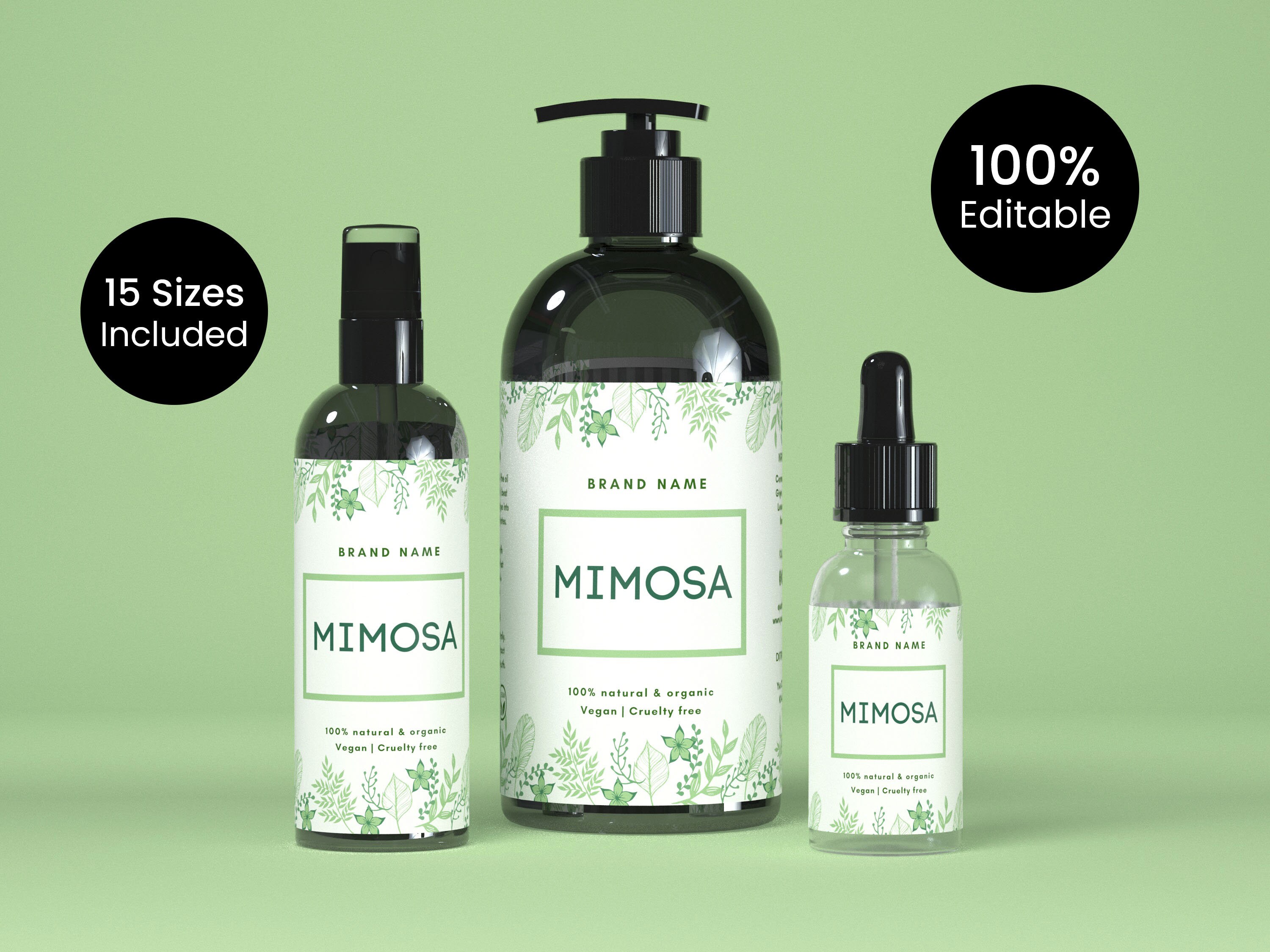 DIY Editable Skincare/cosmetic Label Collection Shampoo - Etsy