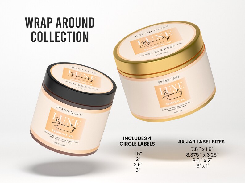 DIY Editable Body Product Labels CANVA Cosmetic/skincare - Etsy