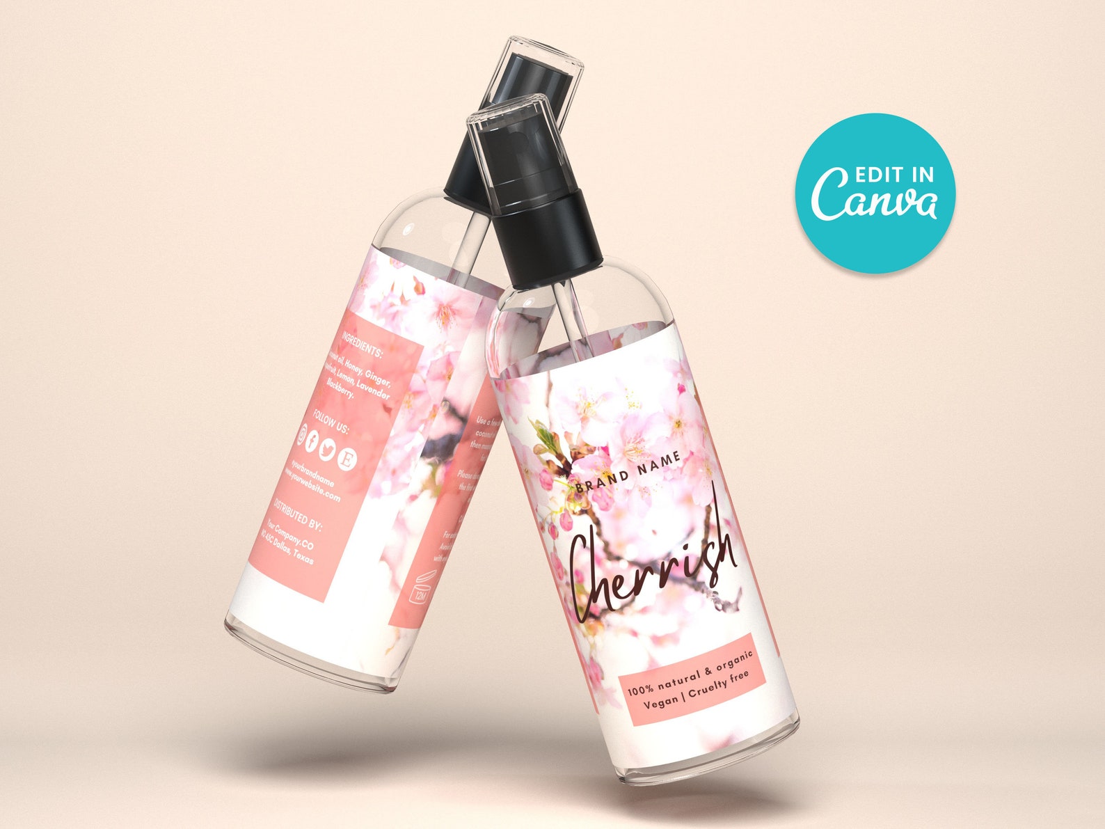 Printable Skin Care Product Label Template Personalisable - Etsy