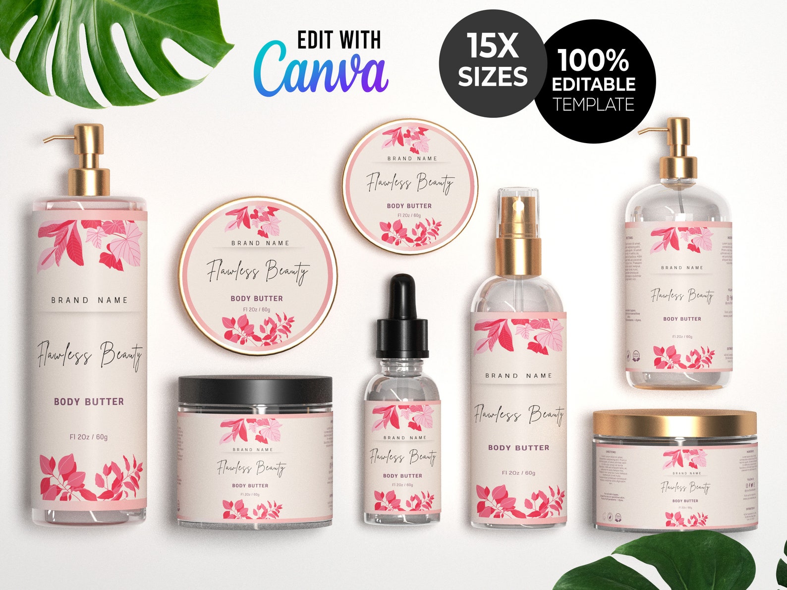 DIY Printable Skin Care Product Label Template Personalisable - Etsy