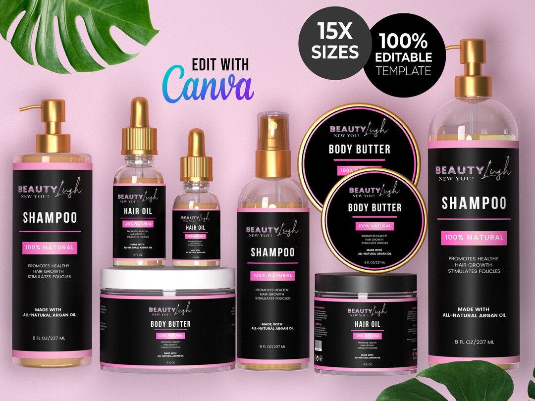 Editable Wrap Label Canva, Jar Sticker Label, Jar Wrap Around Sticker ...