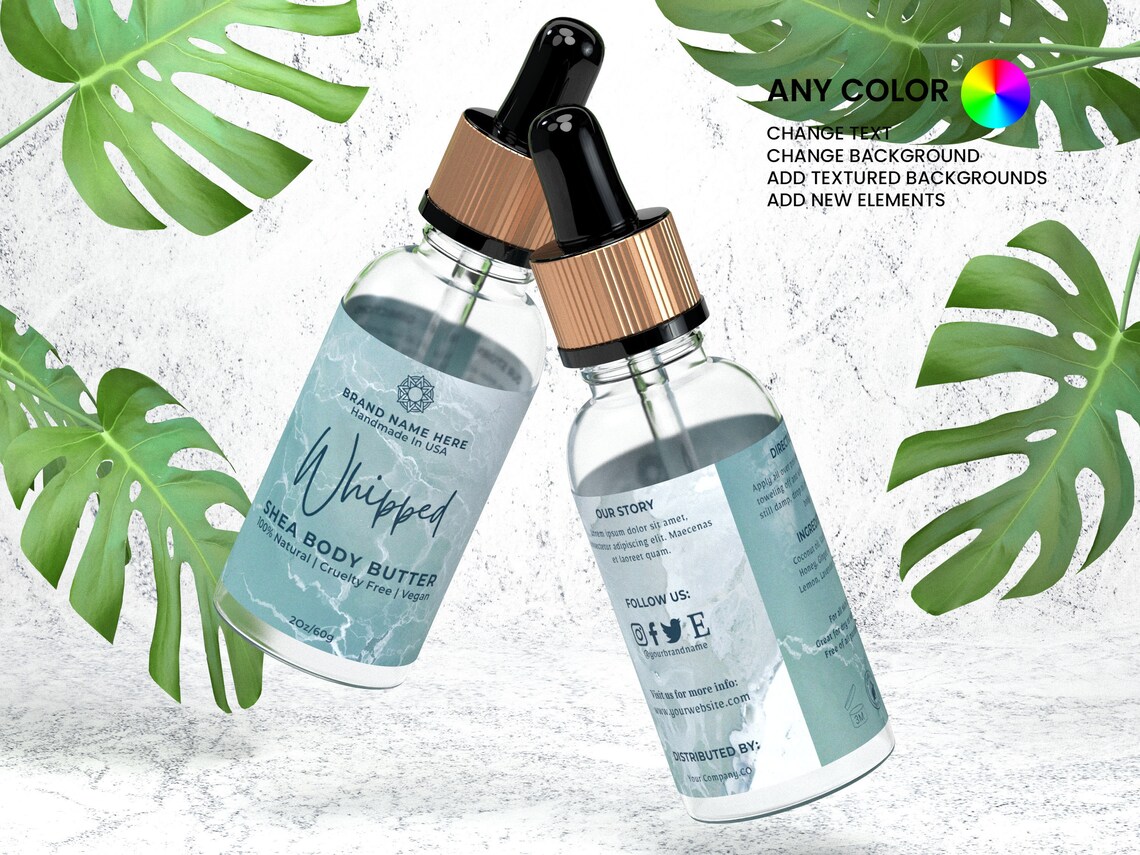 DIY Editable Skincare/cosmetic Label Collection Shampoo - Etsy